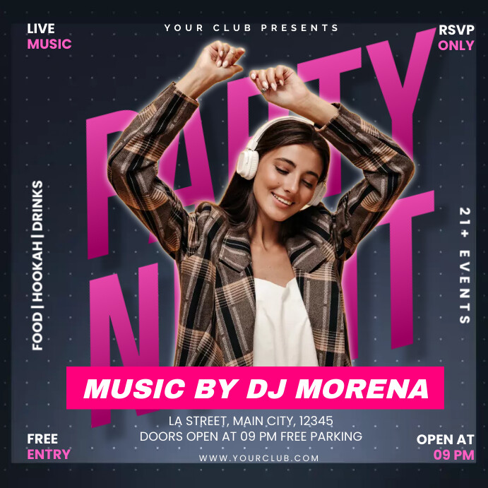 Dj Party Poster Template | PosterMyWall