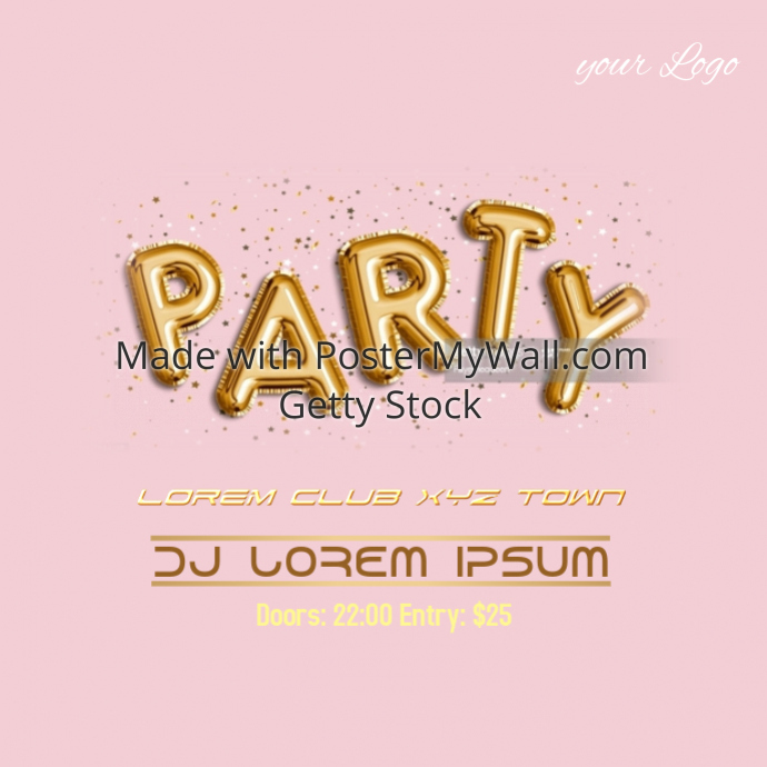 Copy of DJ Party Promo Square City Club social Media Bar | PosterMyWall