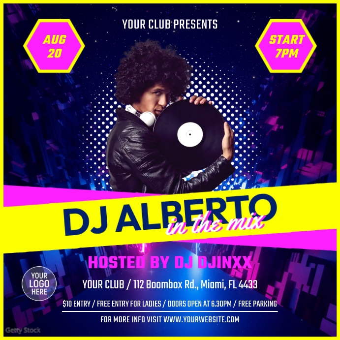 Copy of Dj Party Social Media Ad | PosterMyWall