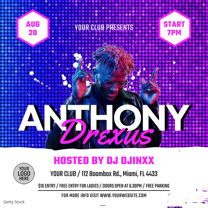 Copy of Dj Party Social Media Ad | PosterMyWall