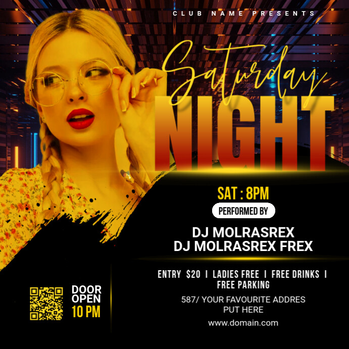 Dj Party Social media Ad Template | PosterMyWall