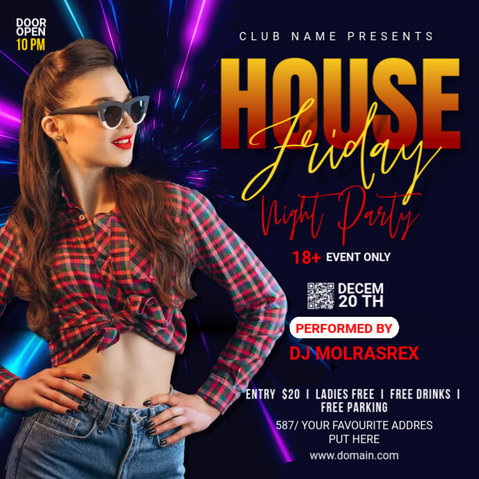 Dj Party Social media Ad Template | PosterMyWall