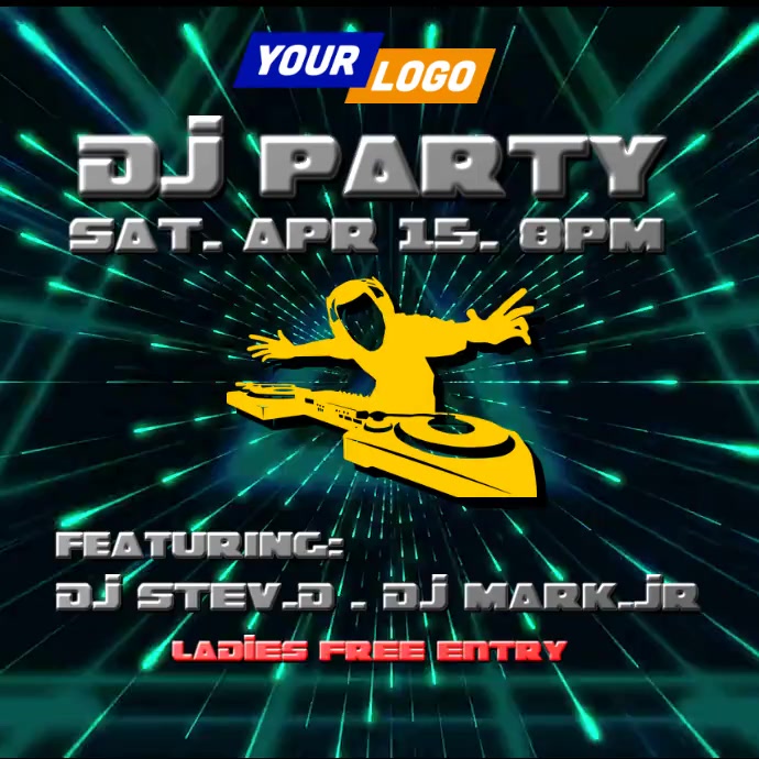 DJ Party Video template | PosterMyWall