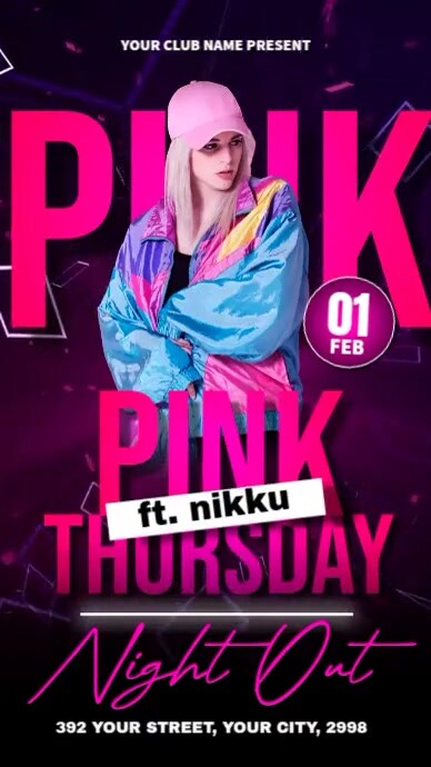 Dj Pink Party Template | PosterMyWall