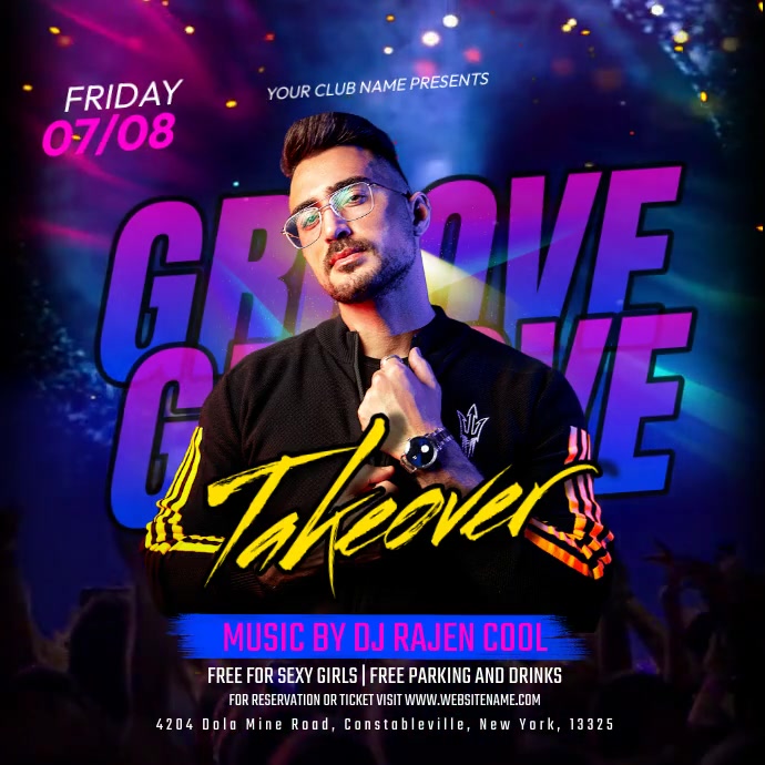 DJ Promotion Online Video Template | PosterMyWall