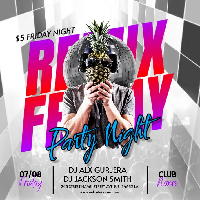 DJ Promotion Online Video Template | PosterMyWall