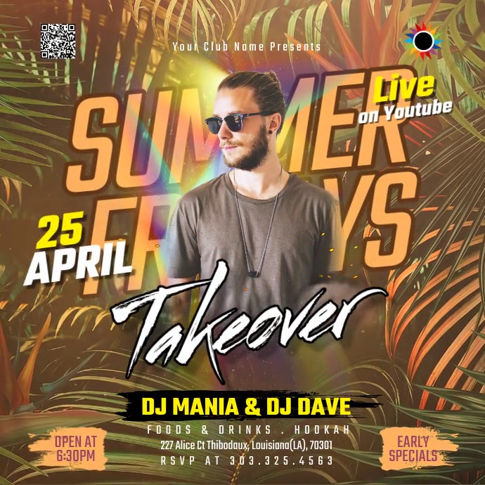 DJ Promotion Online Video Template | PosterMyWall