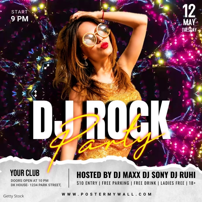 dj rock party Template | PosterMyWall