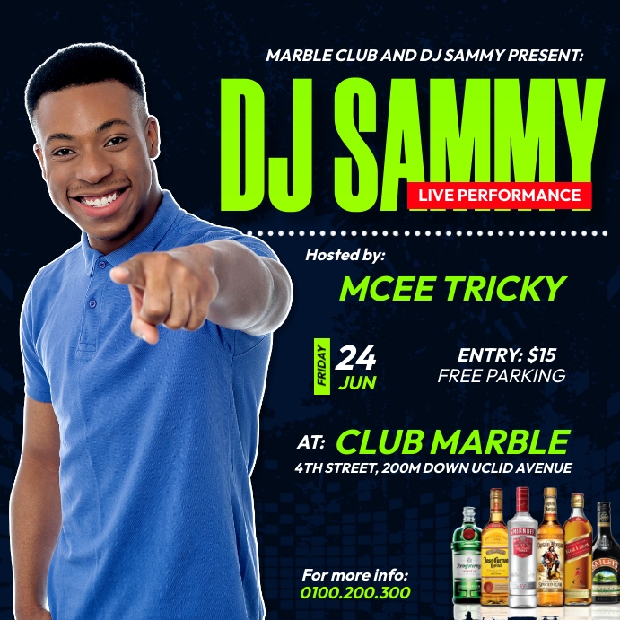 DJ Sammy Template | PosterMyWall