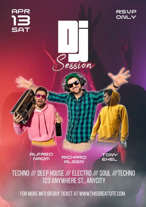 Plantilla de Dj Session Party Poster Flyer | PosterMyWall
