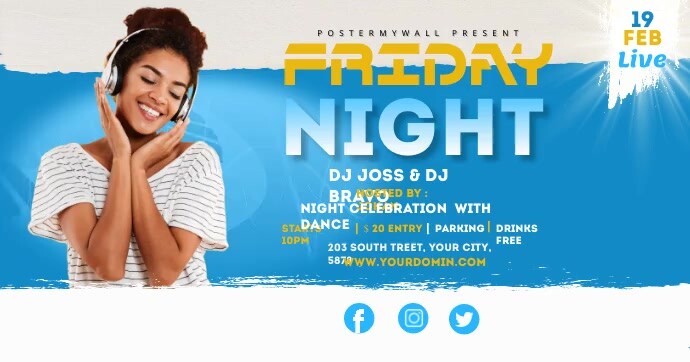 DJ Social Media Templates | PosterMyWall