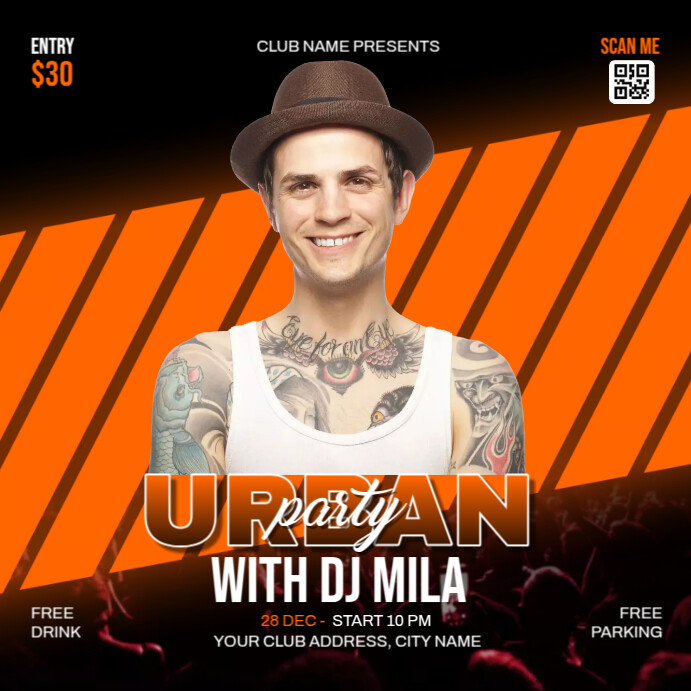 DJ Urban Party Template | PosterMyWall