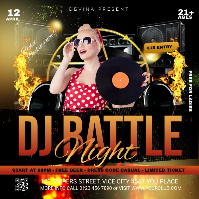 Djs Battle Template | PosterMyWall