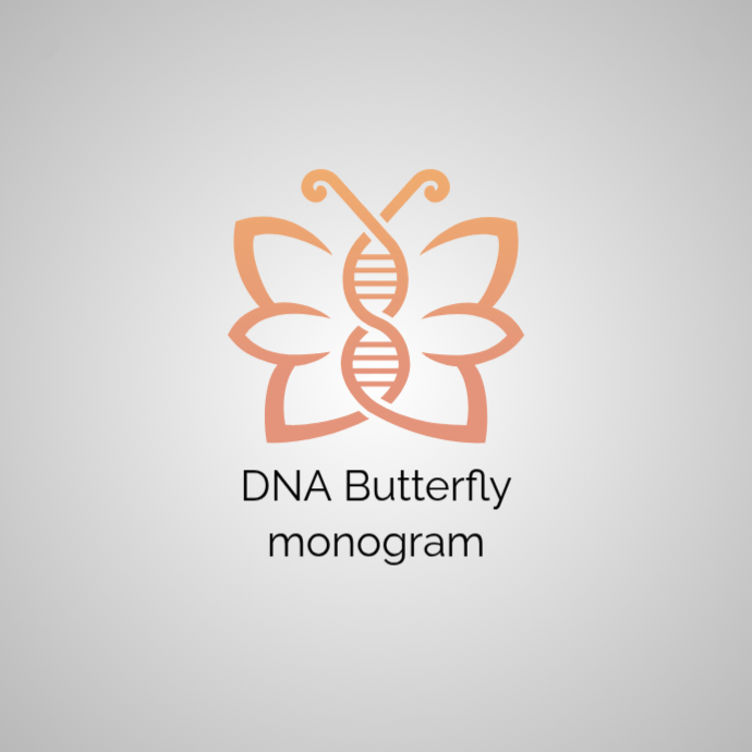 Plantilla de DNA Butterfly Monogram | PosterMyWall