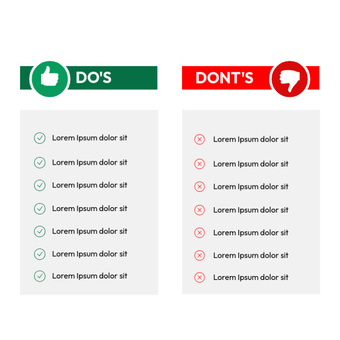 DO'S AND DONTS Template | PosterMyWall