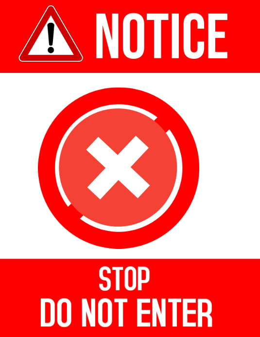 Do Not Enter Sign Template | PosterMyWall