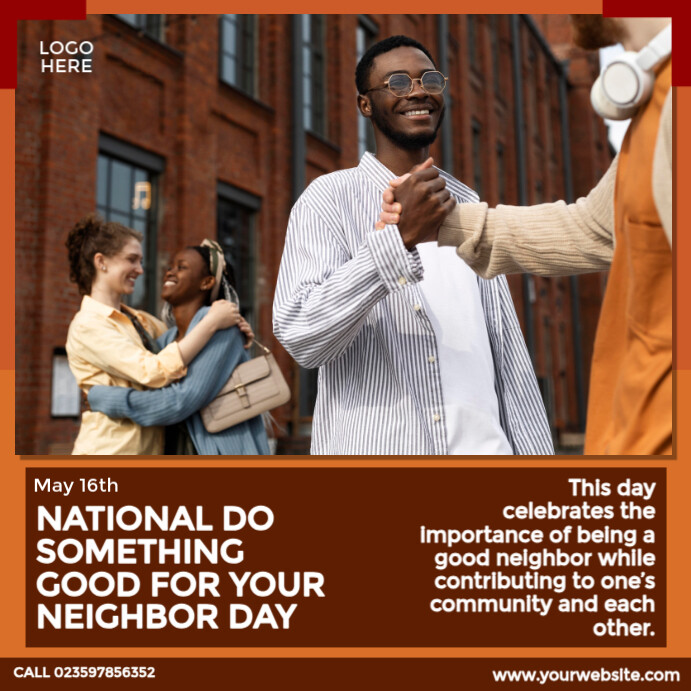 Plantilla de Do Something Good For Your Neighbor Day | PosterMyWall