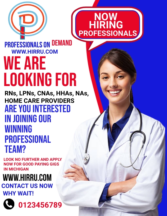 Doctor hiring flyer Template | PosterMyWall