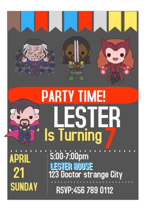 Doctor strange | Birthday Invitation Template | PosterMyWall