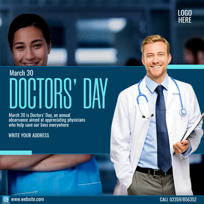 doctors’ day greetings Template | PosterMyWall