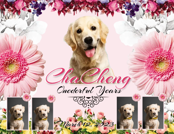 Copy of Dog Floral Tarpulin | PosterMyWall