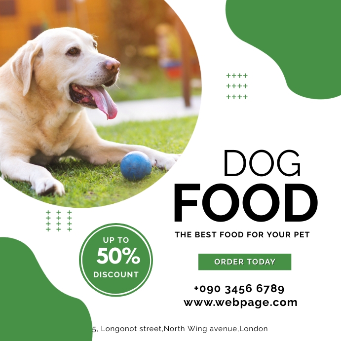 DOG FOOD FLYER Template | PosterMyWall