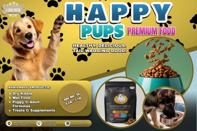 Plantilla de Dog Food Poster Template | PosterMyWall