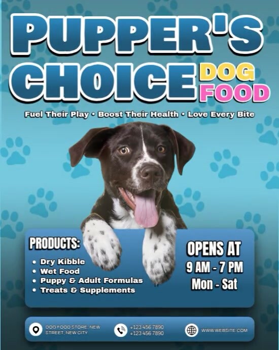 Dog Food Poster Template | PosterMyWall