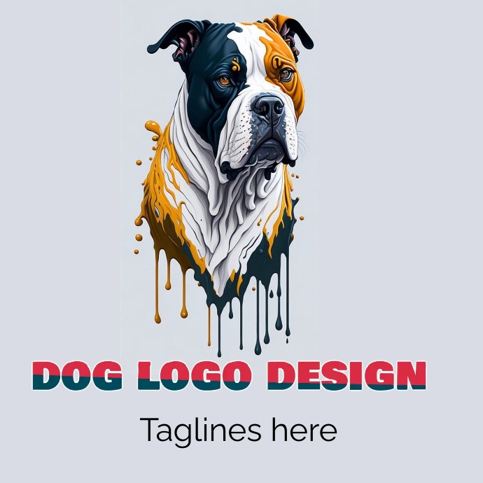 Copy of dog logo design dog pets dogs art pets care | PosterMyWall