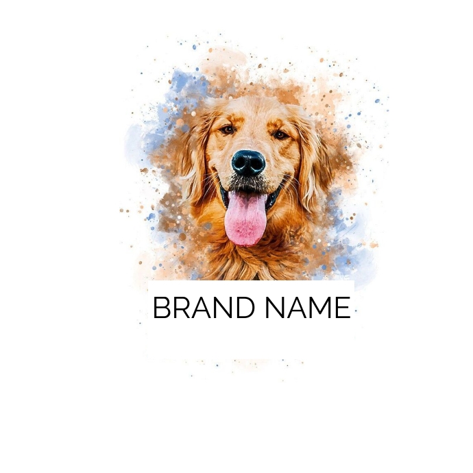 Gouden Retriever Sjabloon Golden Retriever Hond 3D Portret
