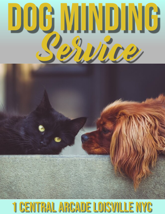Dog Minding Template PosterMyWall dog-minding-template-postermywall