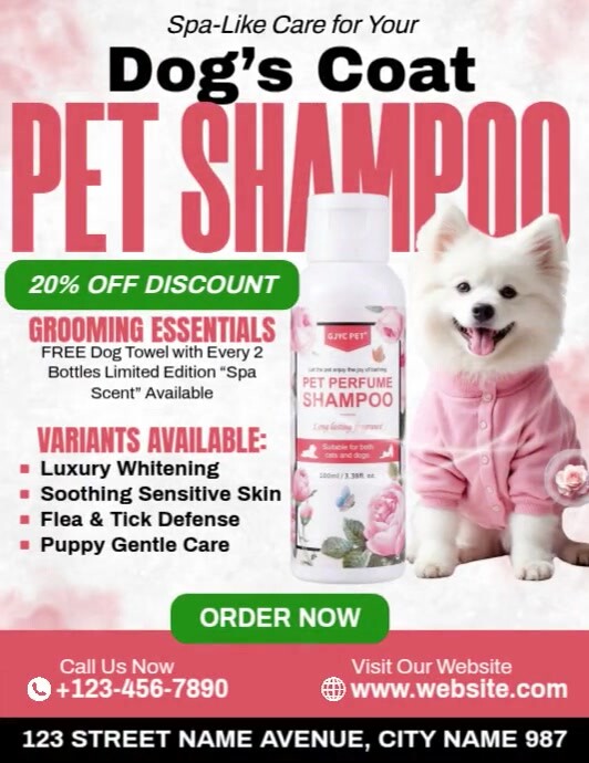 Copy of Dog Pet Shampoo | PosterMyWall