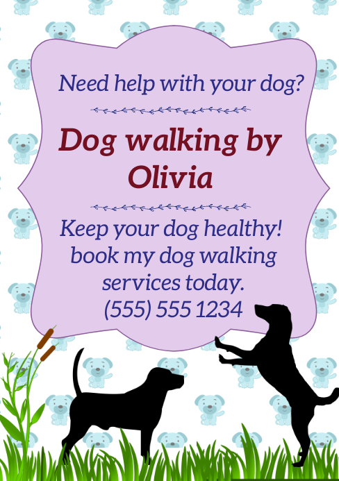 Dog Walking Services Poster Template | PosterMyWall