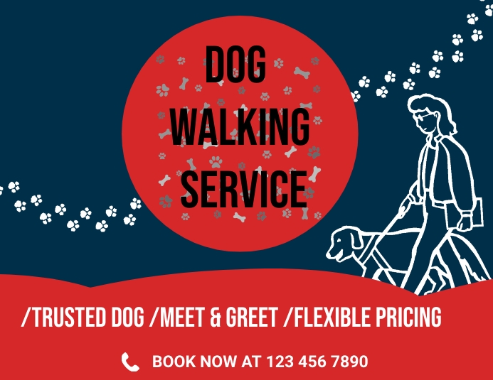 DOG WALKING SERVICES TEMPLATE | PosterMyWall