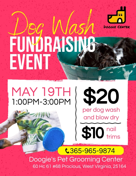 Dog Wash Fundraising Flyer Template | PosterMyWall
