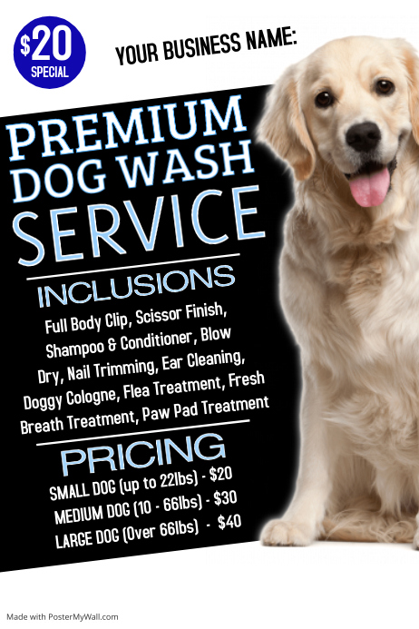 Dog Wash Poster Template | PosterMyWall