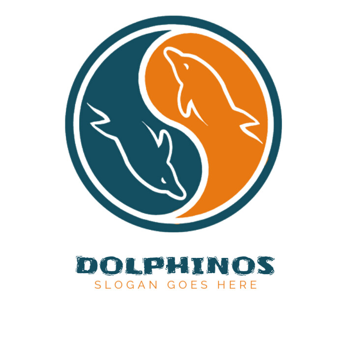 Dolphin circle logo Template | PosterMyWall