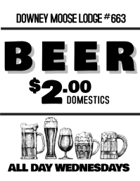 Domestic Beer Wednesdays Template | PosterMyWall