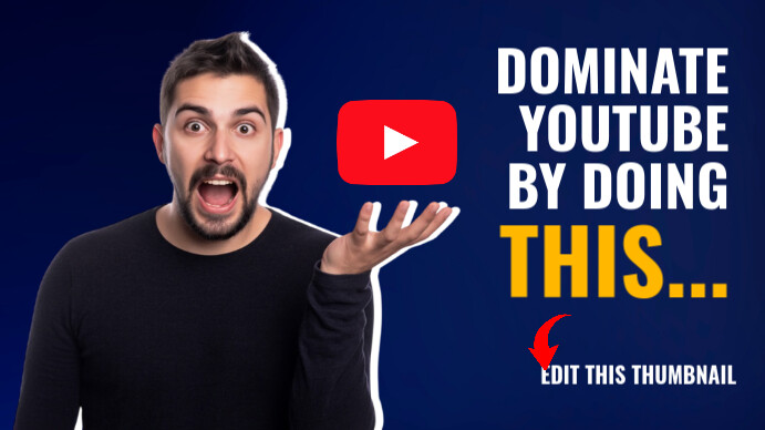 Dominate youtube thumbnail Template | PosterMyWall