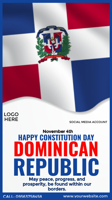 Copy of Dominican Republic Constitution Day | PosterMyWall