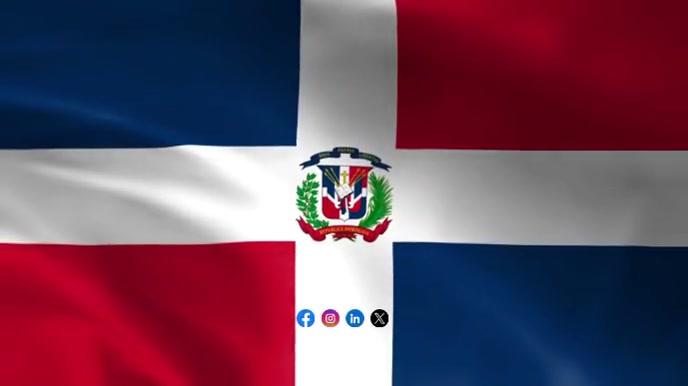 Dominican Republic waving flag Template | PosterMyWall