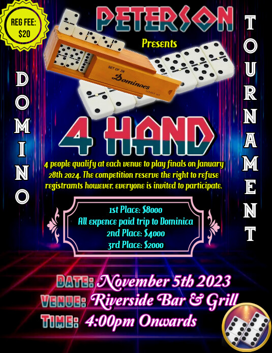 Domino Flyer Template | PosterMyWall