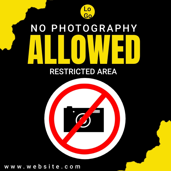 Don't capture photo or video template | PosterMyWall