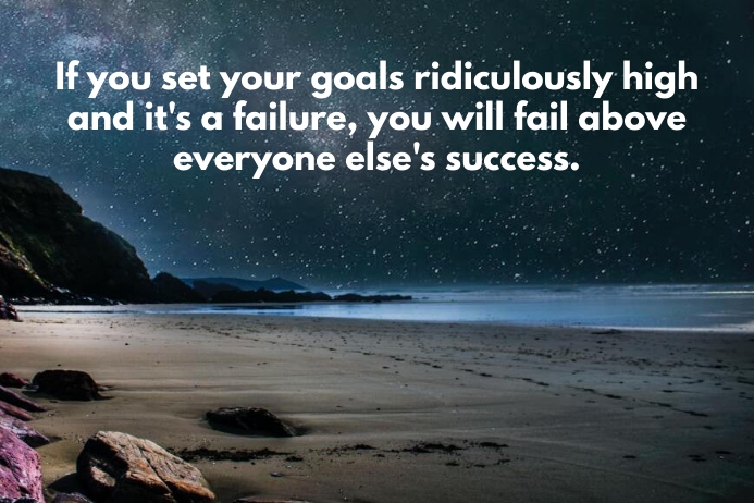 Don't keep high goals quote design template | PosterMyWall