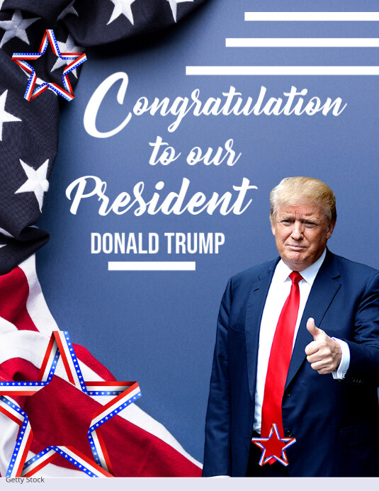 donald trump congratulation flyer Templat | PosterMyWall