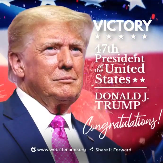 Donald Trump Congratulations Post Template | PosterMyWall