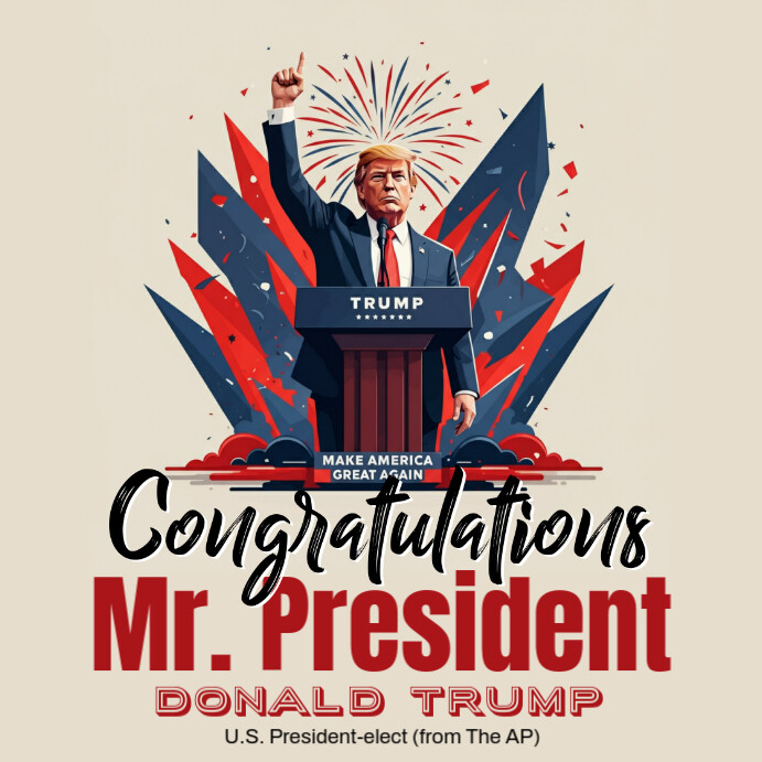 Donald Trump President 2024 Template | PosterMyWall