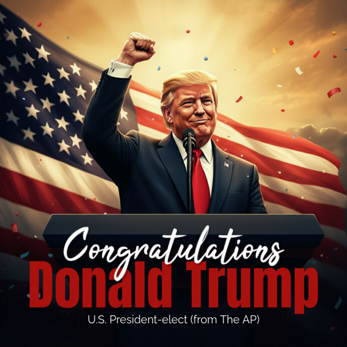 Donald Trump President 2024 Template | PosterMyWall