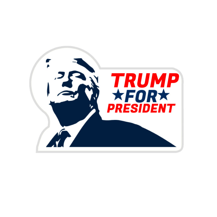 Donald Trump Sticker Template | PosterMyWall