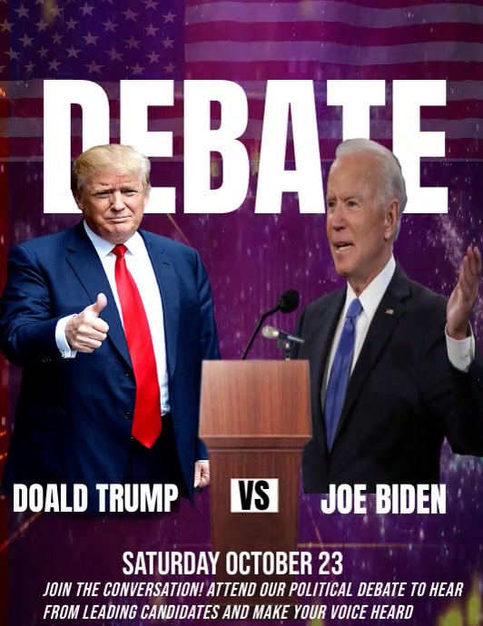 Donald trump vs joe Biden vote casting flyer Template | PosterMyWall
